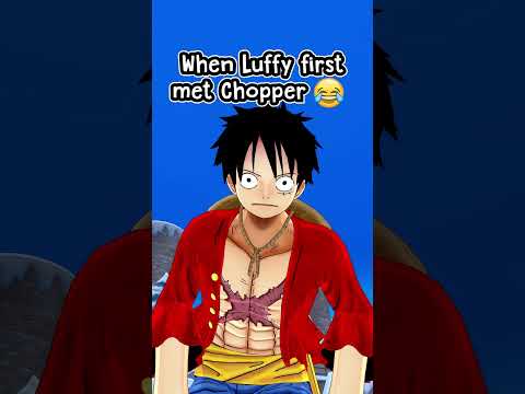 Luffy meeting Chopper for the first time! 😂 #onepiece