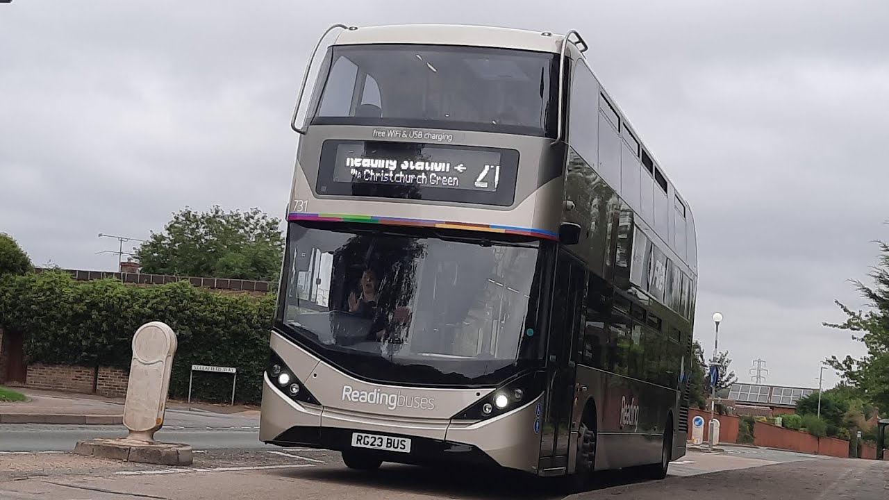 * Rare On Route 21 * Reading Buses ADL Enviro400 City 731 (RG23BUS) On Route 21 To Reading Station