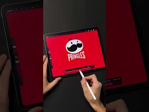 Tricky Pringles logo animation took me 10+ hours to finish ???? #logoanimation #procreate #pringles