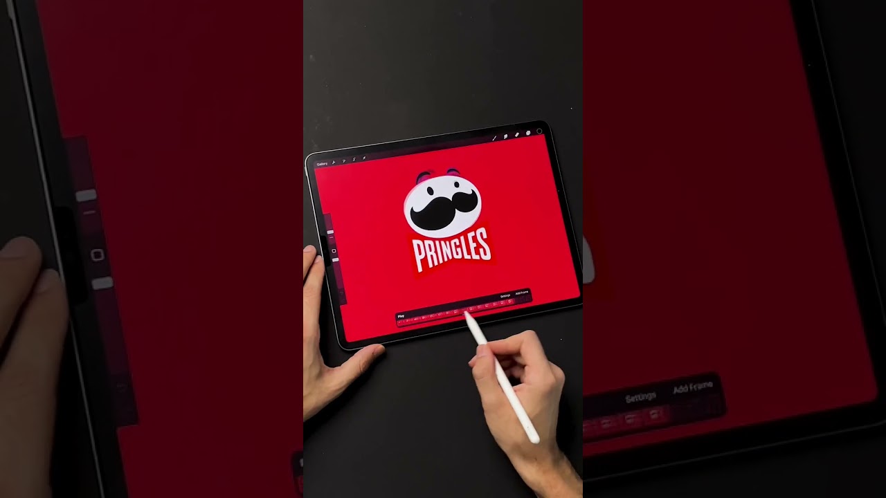 Tricky Pringles logo animation took me 10+ hours to finish 😅 #logoanimation #procreate  #pringles