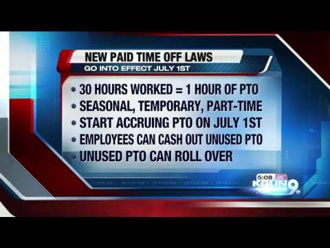 New paid time off rules effective this summer in Arizona
