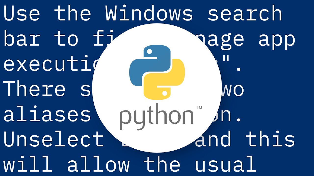 CMD opens Windows Store when I type 'python'