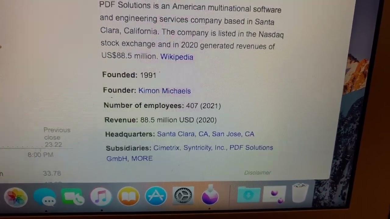 🔴 PDF Solutions Inc PDFS Stock Information 🔴