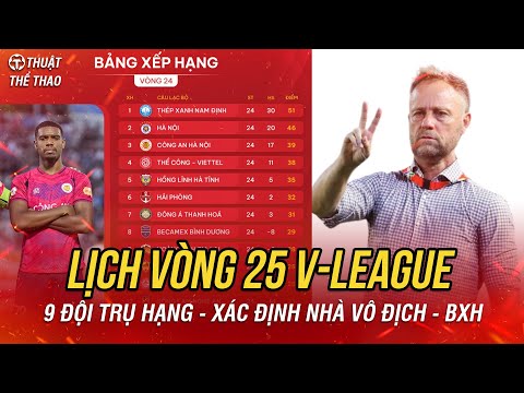 Lịch thi đấu vòng 25 V-League 24/25 | SLNA vs HAGL, Quảng Nam vs Nam Định, Hà Nội vs Viettel