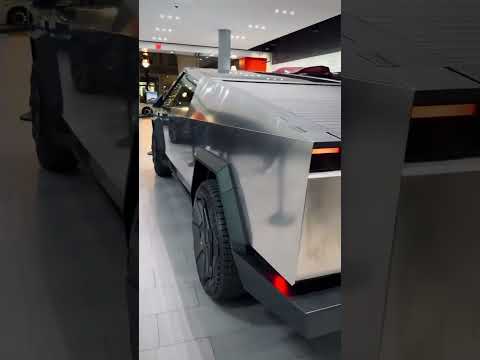 Cybertruck on display at the Tesla showroom at UTC Mall in San Diego, California