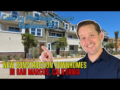 New Construction Townhomes in San Marcos CA | Cielo by Meritage | Residence 2 Home Tour