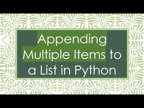 Appending Multiple Items to a List in Python