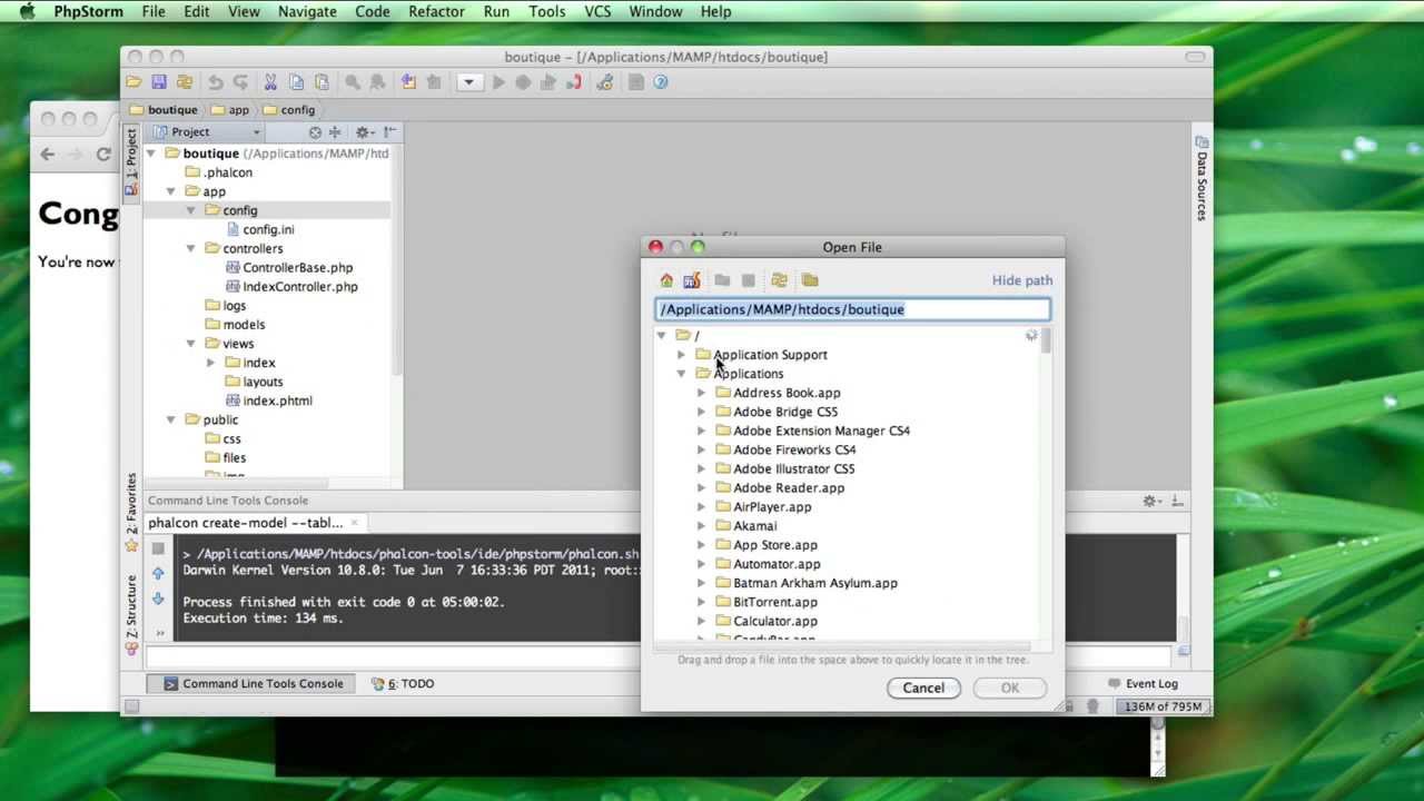 Tutorial PhalconPHP - Phalcon integration with PhpStorm IDE HD