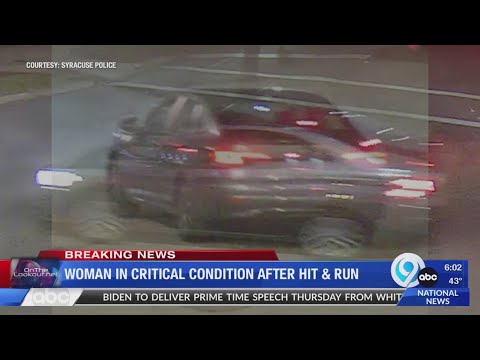 Woman in critical condition from hit and run in Syracuse