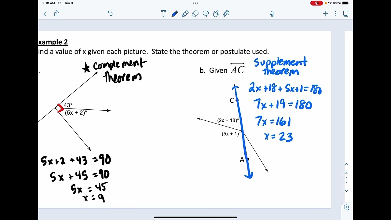 2.8 - Proving Angle Relationships
