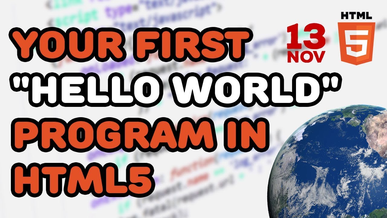 HTML5 Hello World basic tutorial