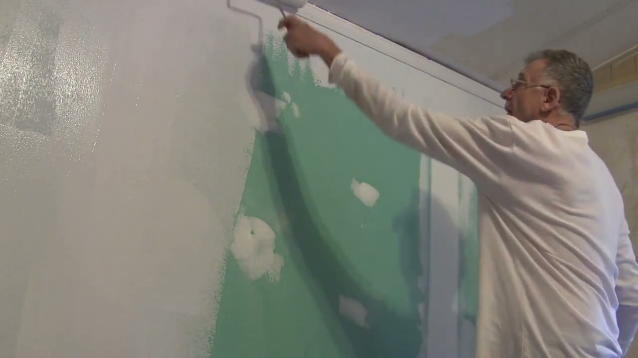 mobile home rehab 68b: more PVA primer in the bathroom and bedrooms.