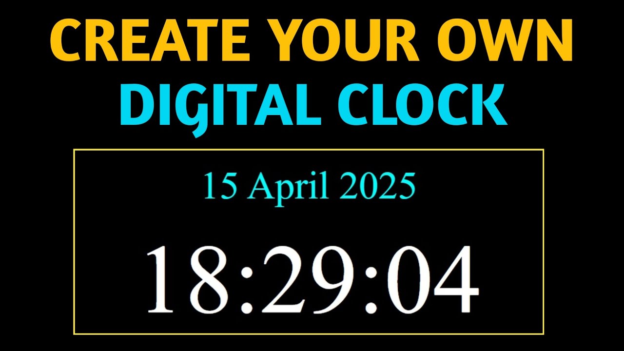 Create a Digital Clock with HTML CSS & JavaScript | JavaScript Tutorial