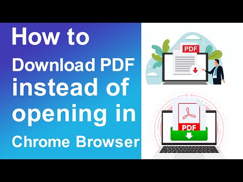How To Download PDF instead of opening in browser Chrome
