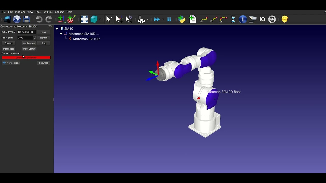 Conect Robot error (RoboDK)