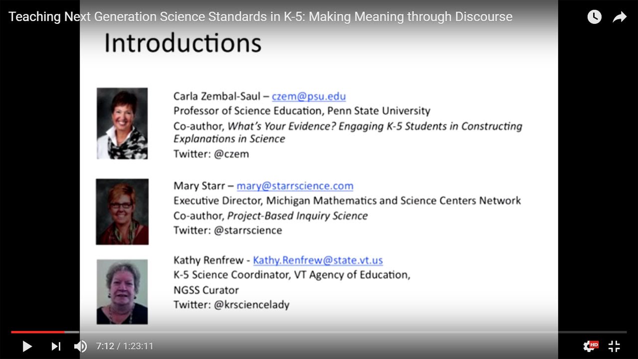 Teaching Next Generation Science Standards in K-5: Making Meaning through Discourse