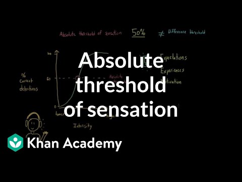 Absolute threshold of sensation | Processing the Environment | MCAT | Khan Academy