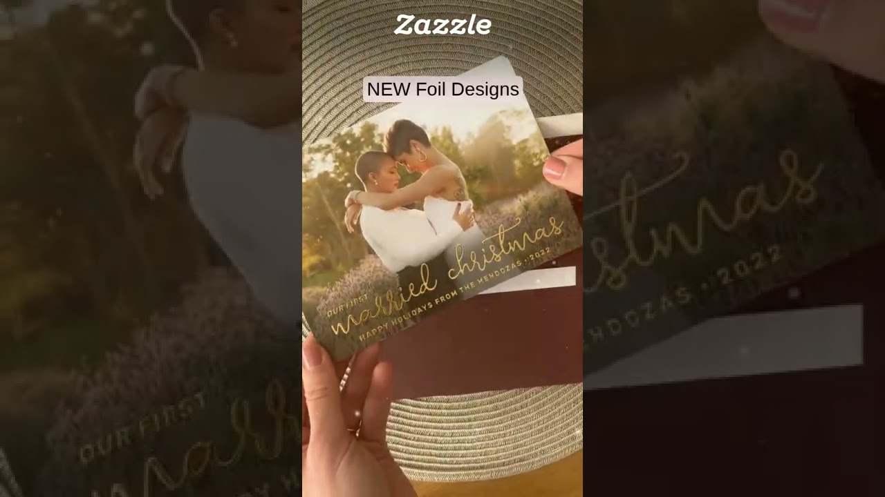 Festive Newlywed Holiday Cards from Zazzle
