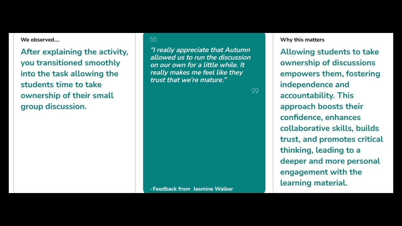 My feedback from the Mursion portal 