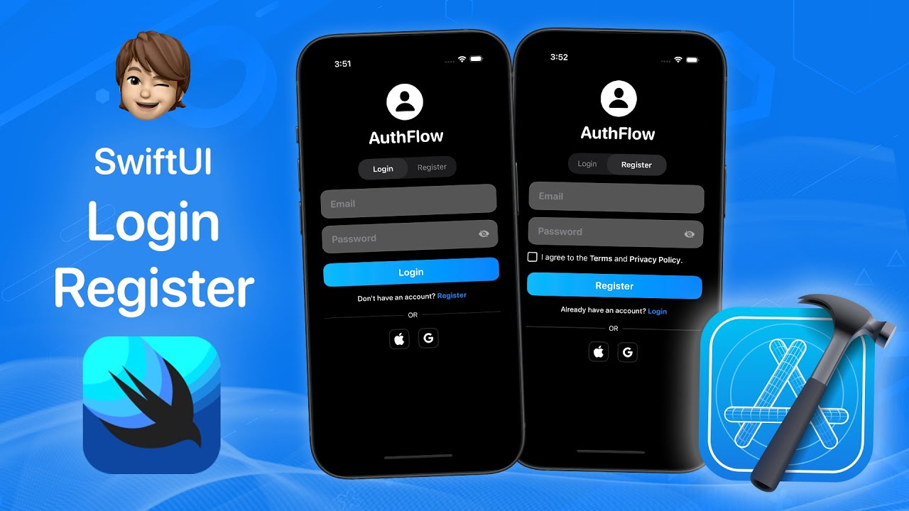 SwiftUI Modern Login/Register View - iOS Development Tutorial