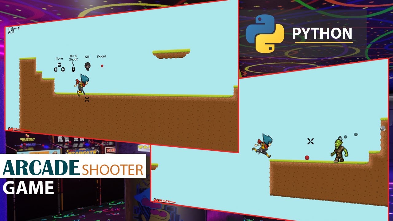 Arcade Style Shooter Game Python | Python Project