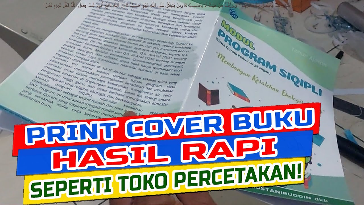 🎨 Cara Print Cover Buku Sendiri di Rumah — Hasil Rapi Seperti Toko Percetakan!