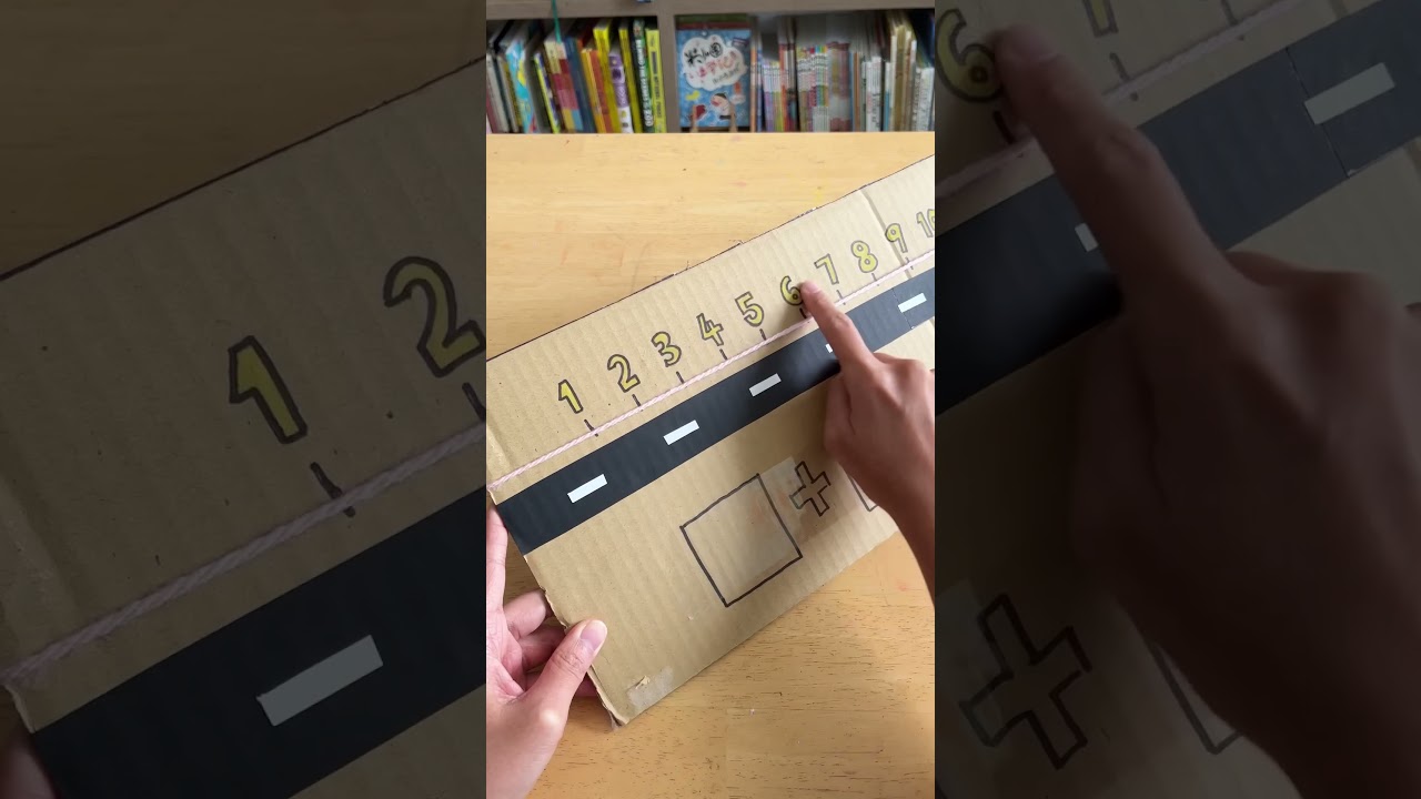 Number Line Car - An activity for preschoolers to Learn counting and addition