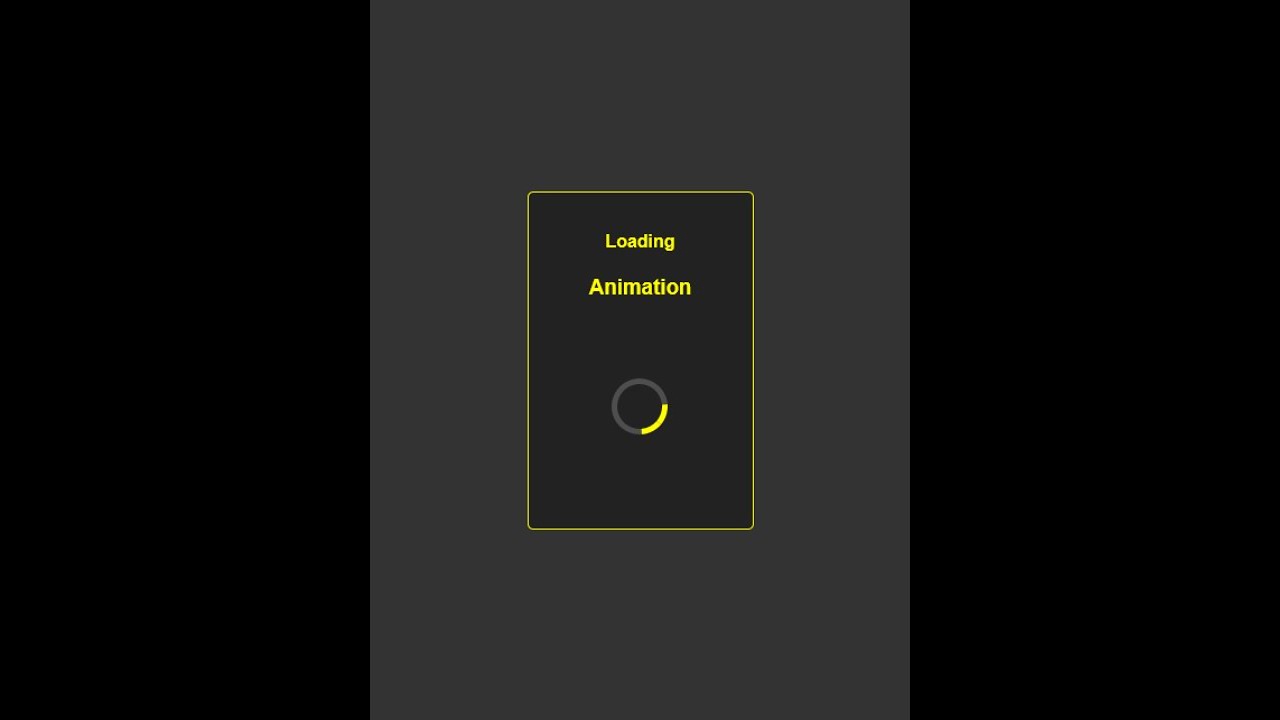 Page loading Animation using HTML and CSS