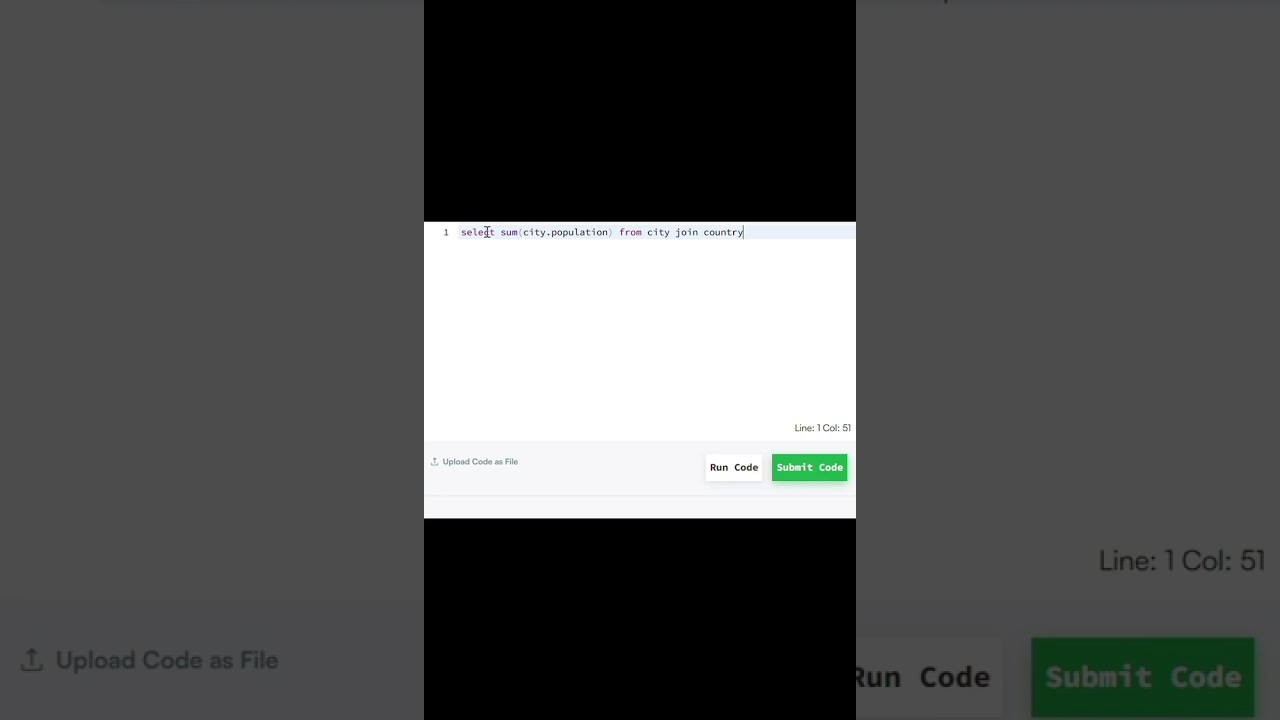 Population Census - HackerRank SQL #hackerrank #coding