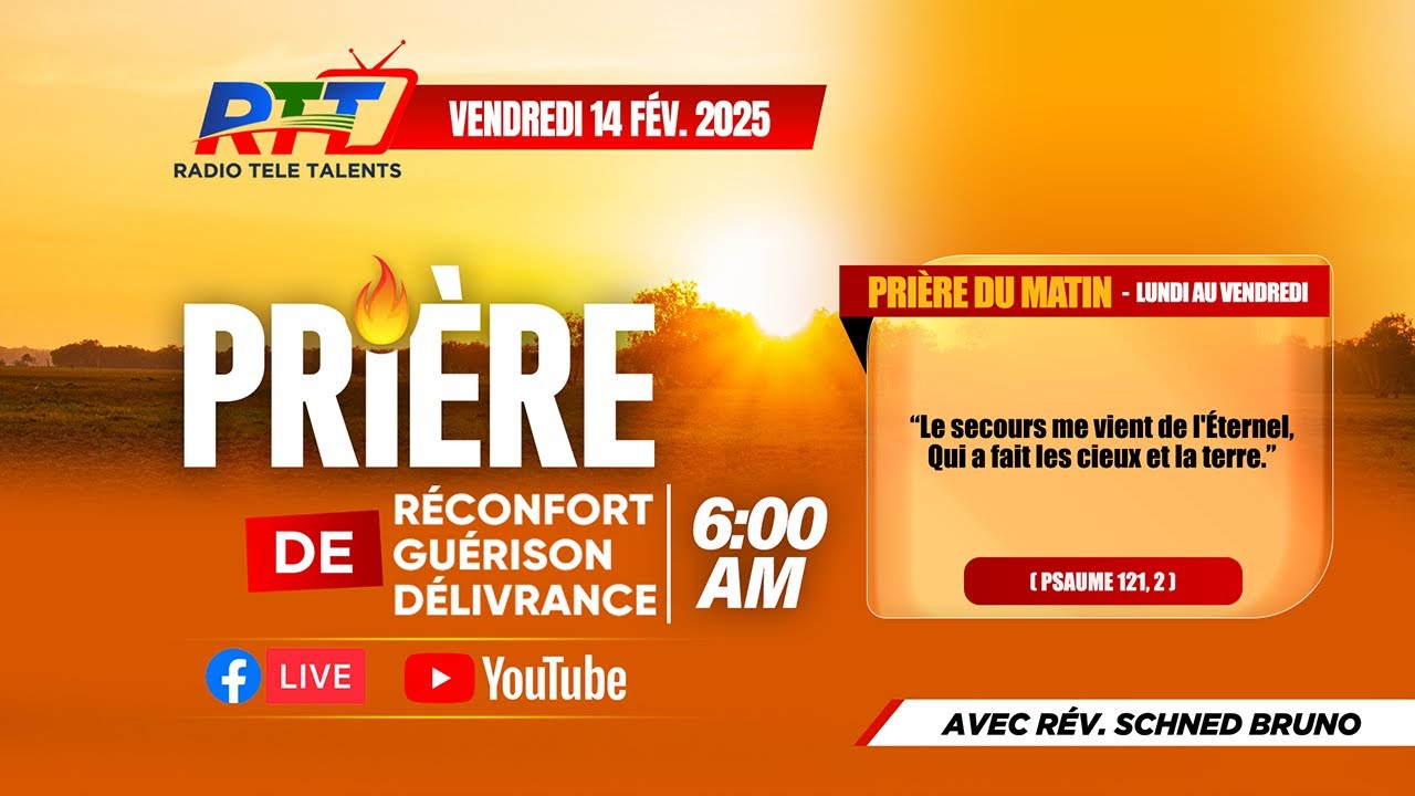 PRIERE DU MATIN - BONDYE MAP SEVI A SE LI KAP DELIVRE'M  - VENDREDI 14  FEVRIER  2025 - P. BRUNO