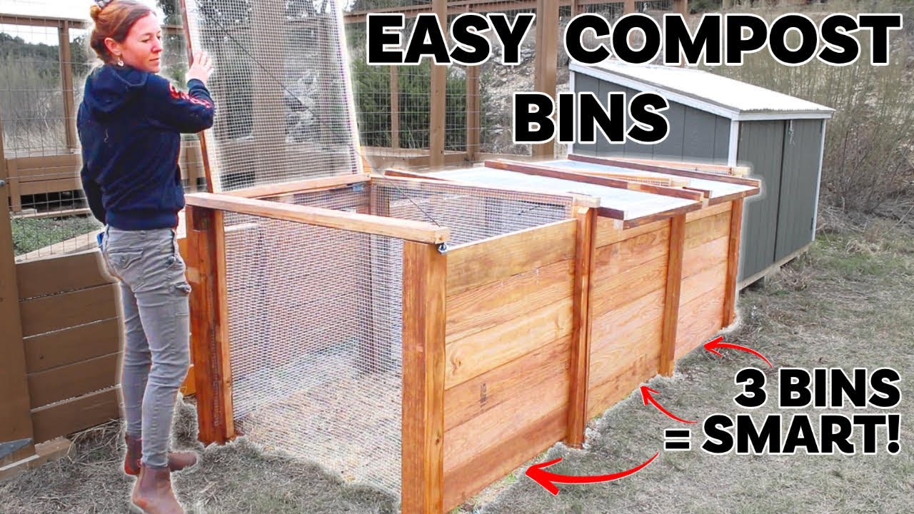 Easy DIY Compost Bins | 3 Bin Compost Plans