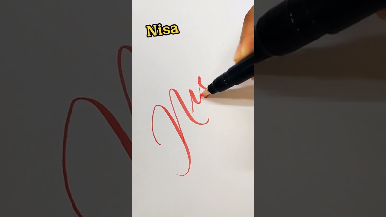 Nisa - lettering my subscribers #shorts #calligraphy  #lettering