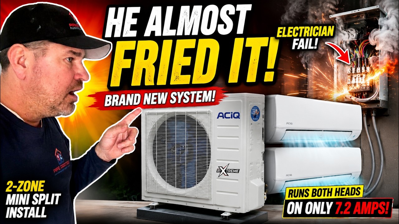 Electrician Almost FRIED This ACiQ 2-Zone Mini Split!