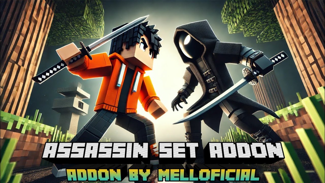 Weapons and Armor Set Mod - Assassin Set Addon Showcase | Mod Minecraft Pe 1.21