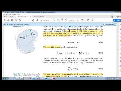 Chap 12.5 - Conservation of angular momentum (b): rotational equation of motion (extended body)