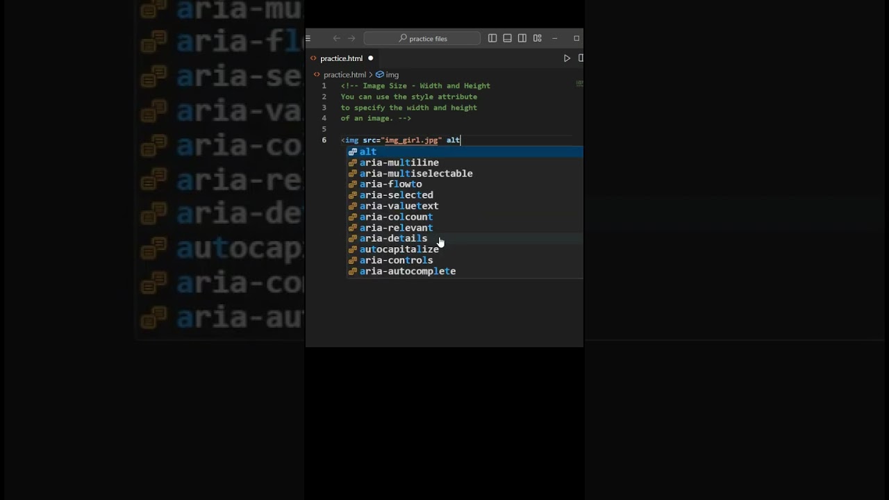 Image size - width and height