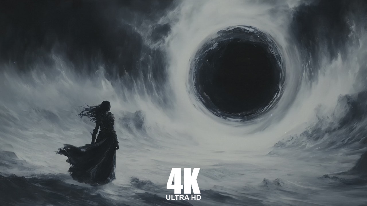 1 Hour Loop Warrior In Front Of Black Hole 4K Resolution Your Live Wallpaper For PC #wallapaper