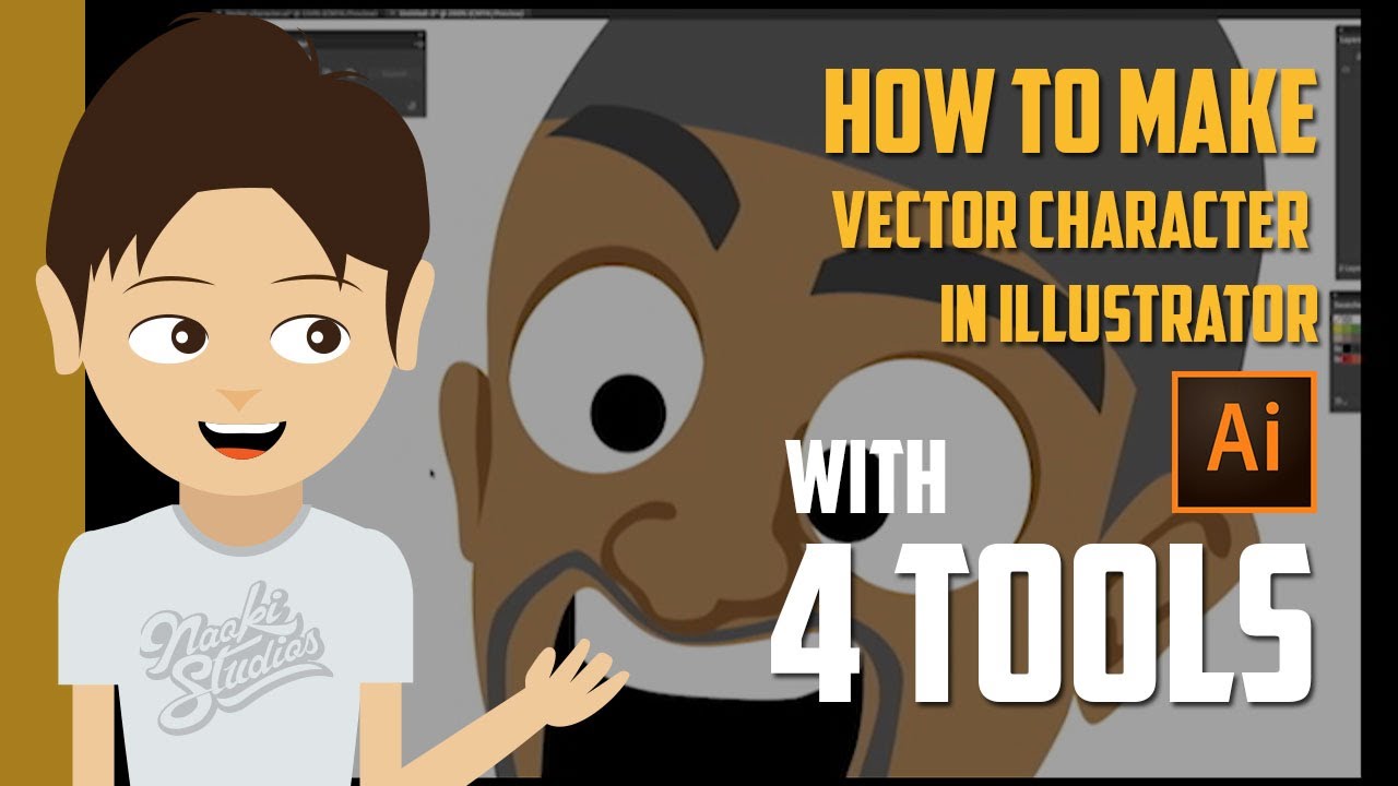 How to make a Vector Character in Adobe Illustrator with 4 Tools