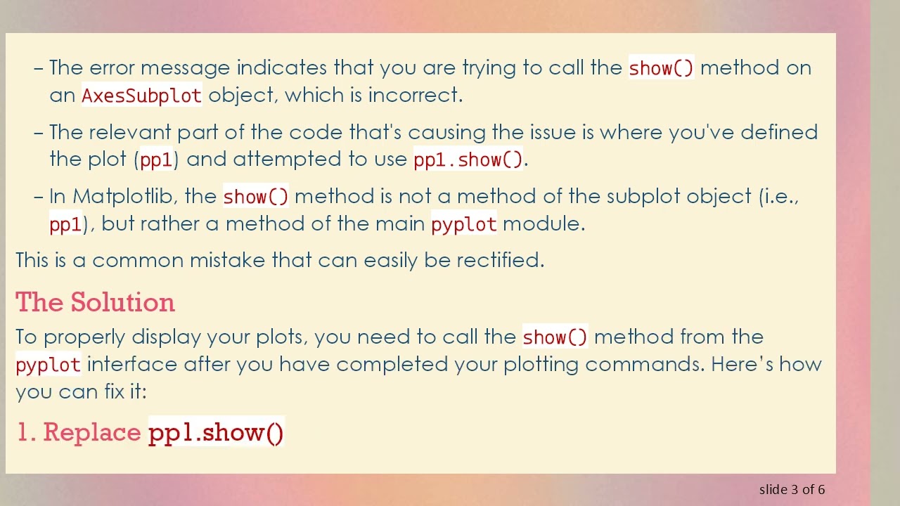 How to Fix the AttributeError in Your Python Matplotlib Plots