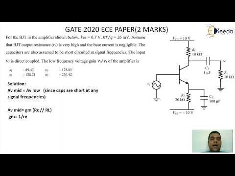 Analog Circuits GATE - BJT Numericals Session 2 - Bipolar Junction Transistor (BJT) Video ...