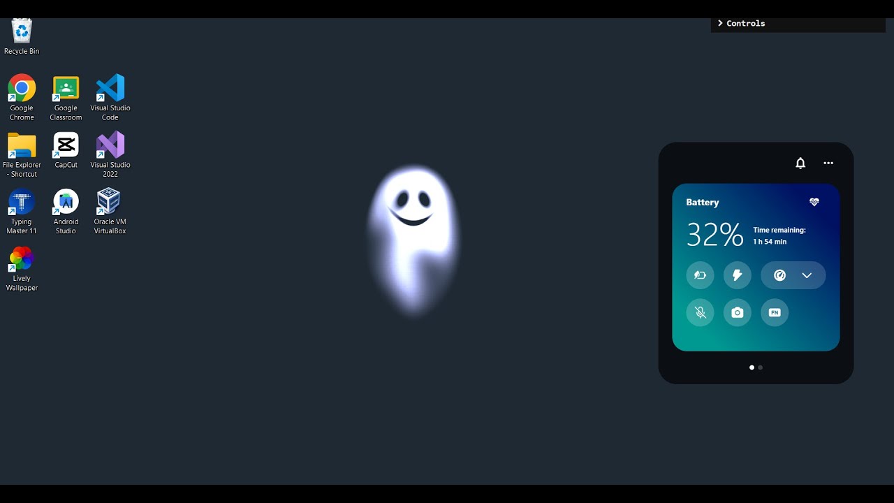 Demo of my Interactive ghost Wallpaper