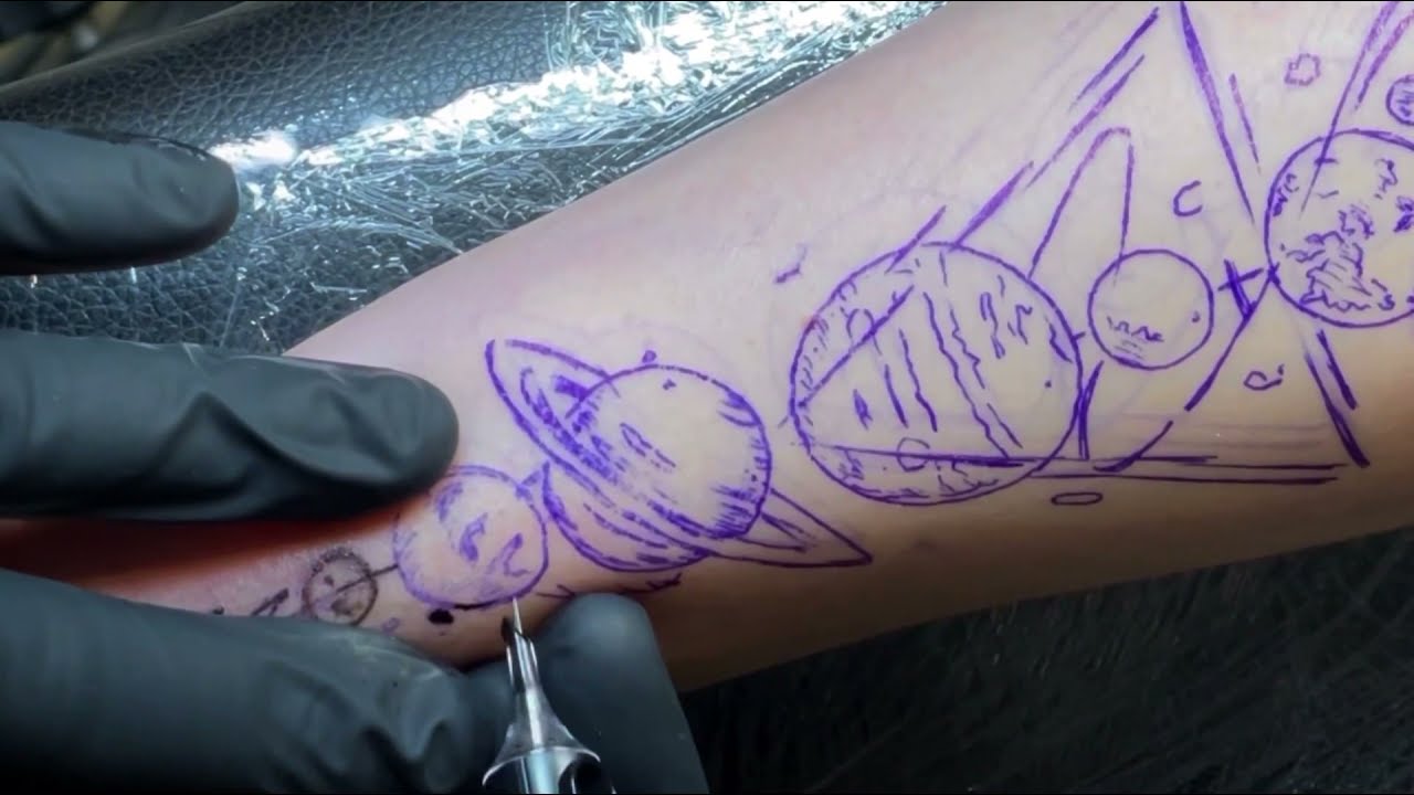 Solar system | Tattoo Time lapse