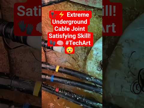 🔌⚡ Extreme Underground Cable Joint Satisfying Skill! 🧤🧠 #TechArt 😲👷♂️ #star #power