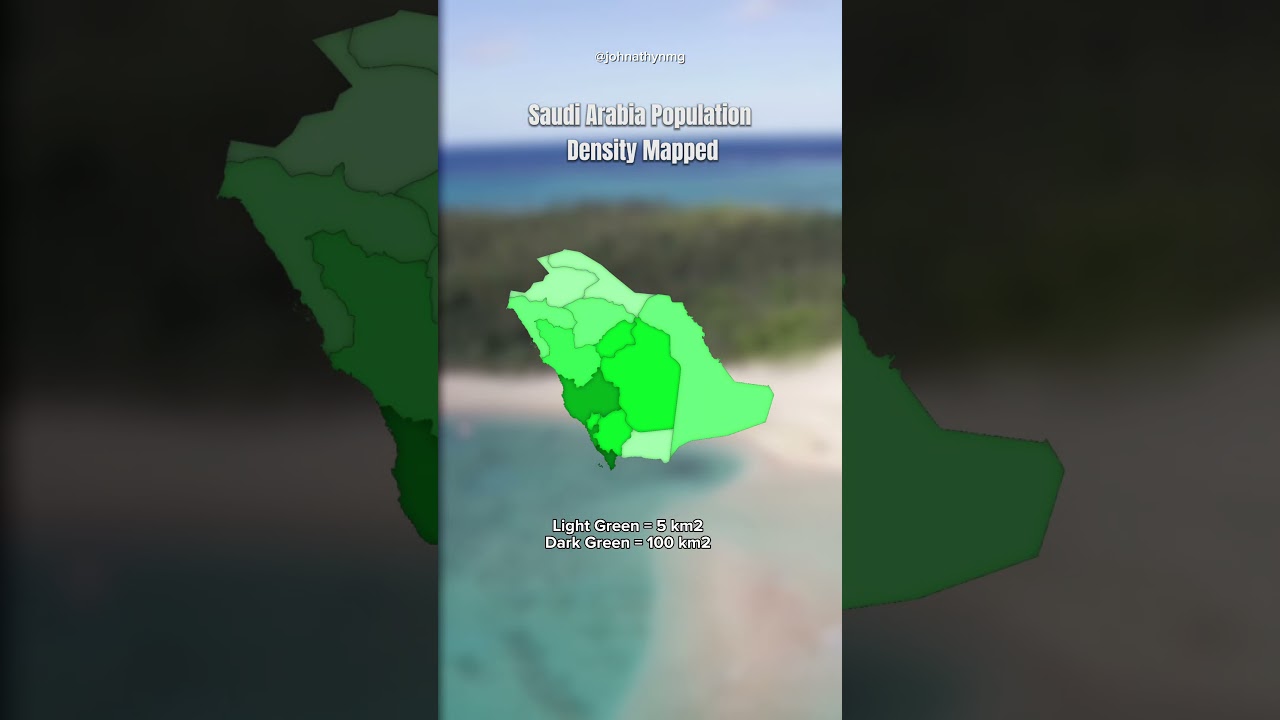 Saudi Arabian population density mapped #mapping #geography #fyp #saudiarabia #history