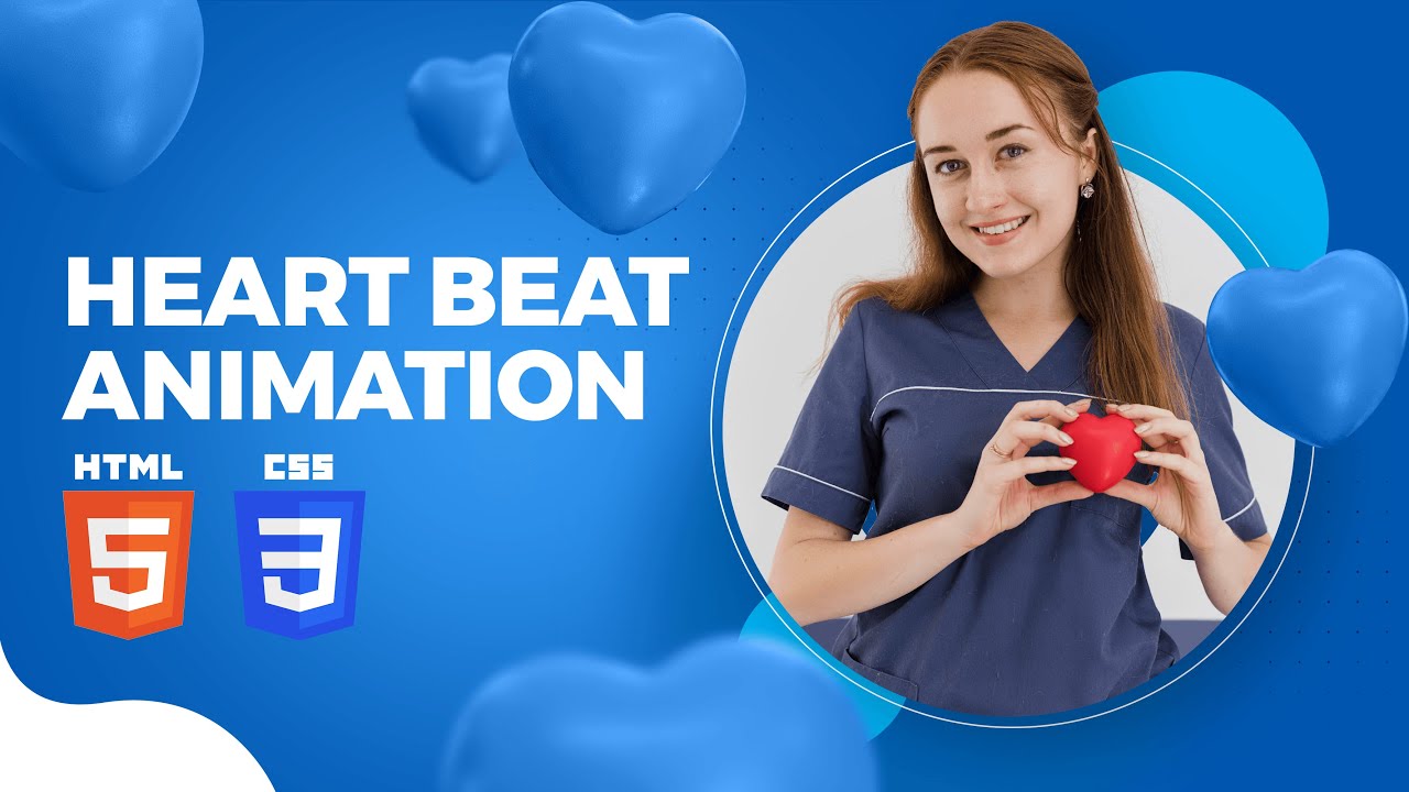 Heart Shape and Heart Beat Animation using Pure CSS | Vibrating Heart Shape using CSS