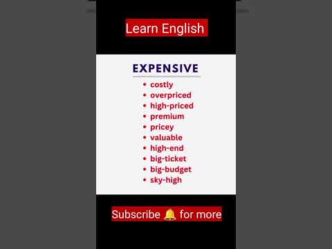 #learnenglish #english #shortfeed #shortsvideo #englishvocabulary #expensive #synonyms