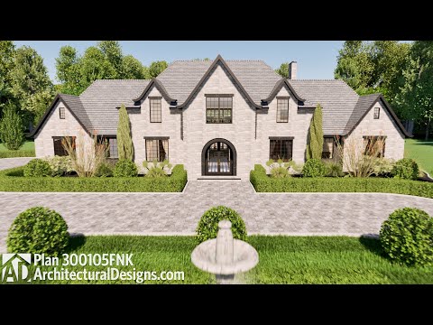 French Country Manor Style House Plan 300105FNK - Walkthrough Tour