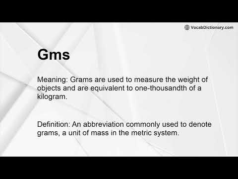 Gms Meaning