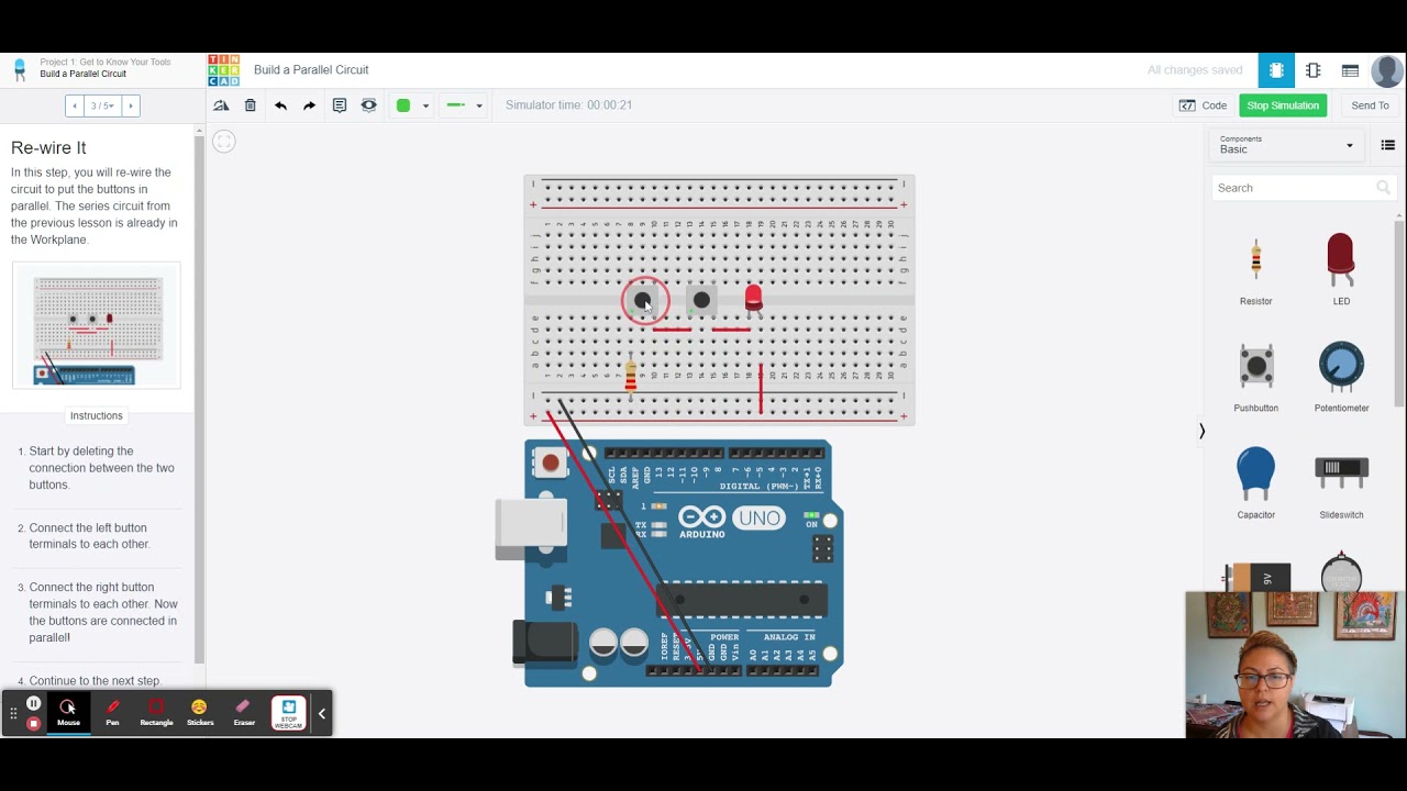 Circuit design Build a Parallel Circuit | Tinkercad