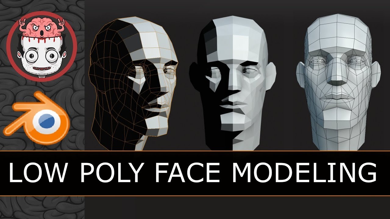 Low poly head modeling in blender[timelapse]